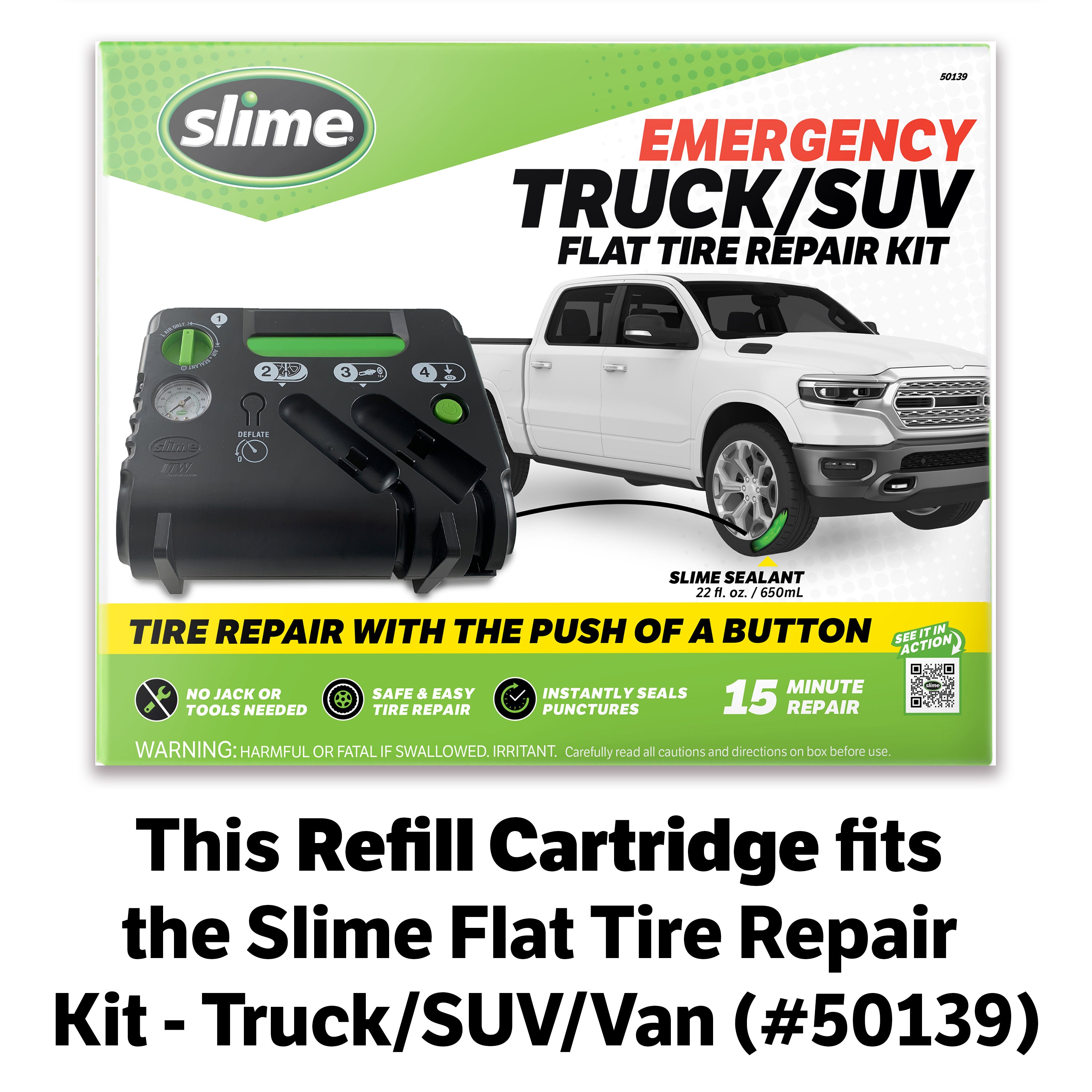 Sealant Refill Cartridge for the Flat Tire Repair Kit - Truck | Slime ...