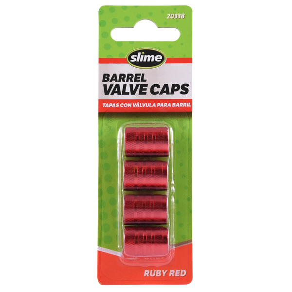 Ruby Red Barrel Tire Valve Caps | Slime – Slime Products