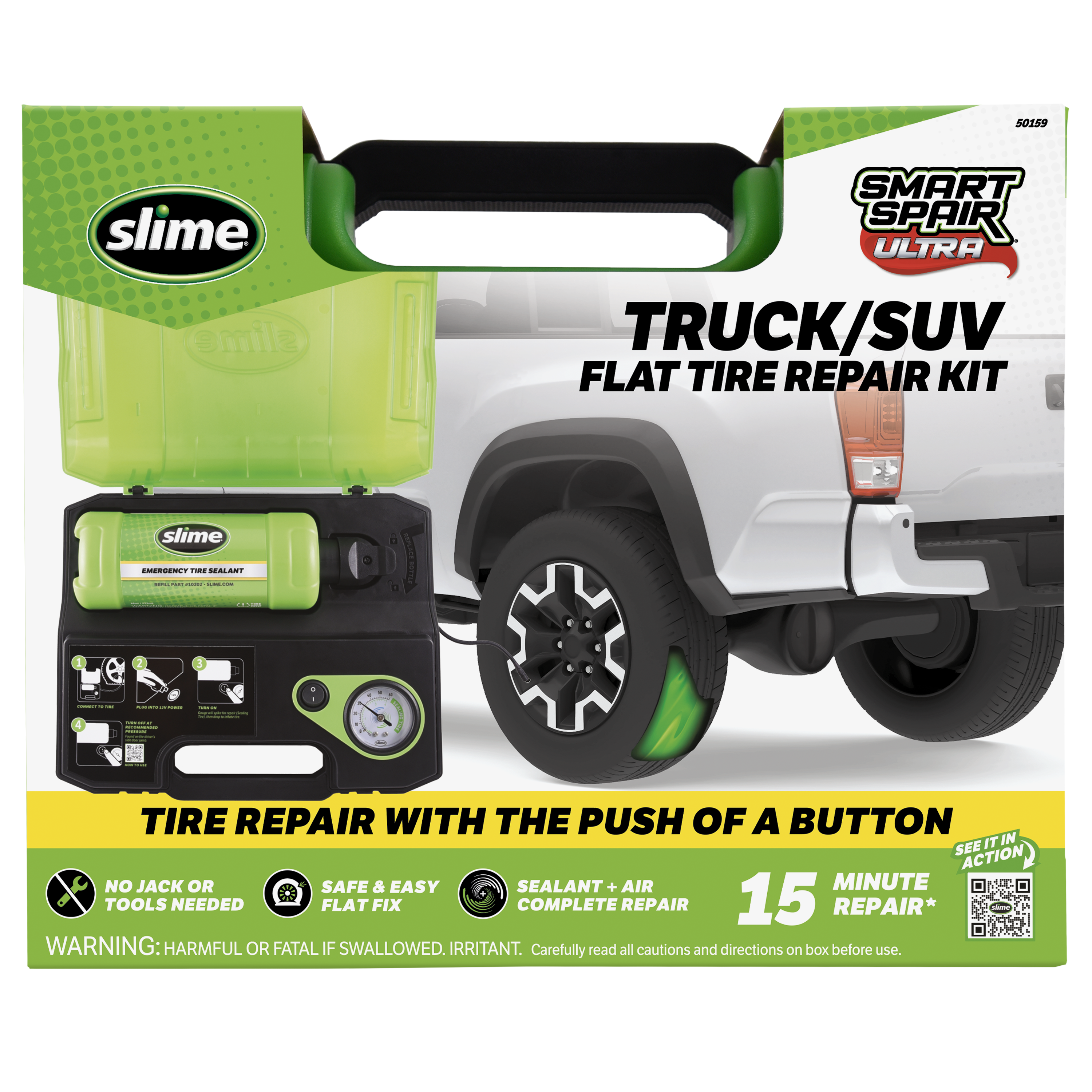 Smart Spair Ultra Truck/SUV Emergency Flat Tire Repair Kit | Slime ...